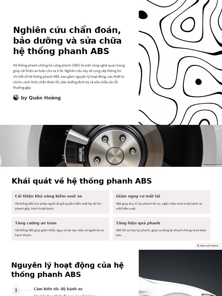 Nghien Cuu Chan Djoan Bao Duong Va Sua Chua He Thong Phanh ABS | PDF