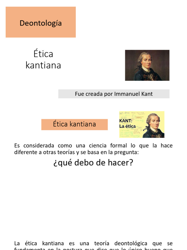 Ética Kantiana | PDF | Moralidad | Immanuel Kant