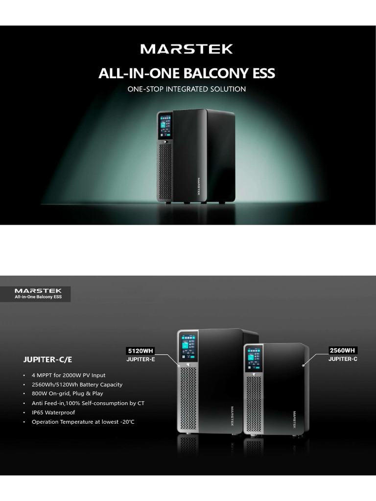 Marstek Jupiter C All in One 800w & 2,56kwh LifePO4 Battery | PDF ...