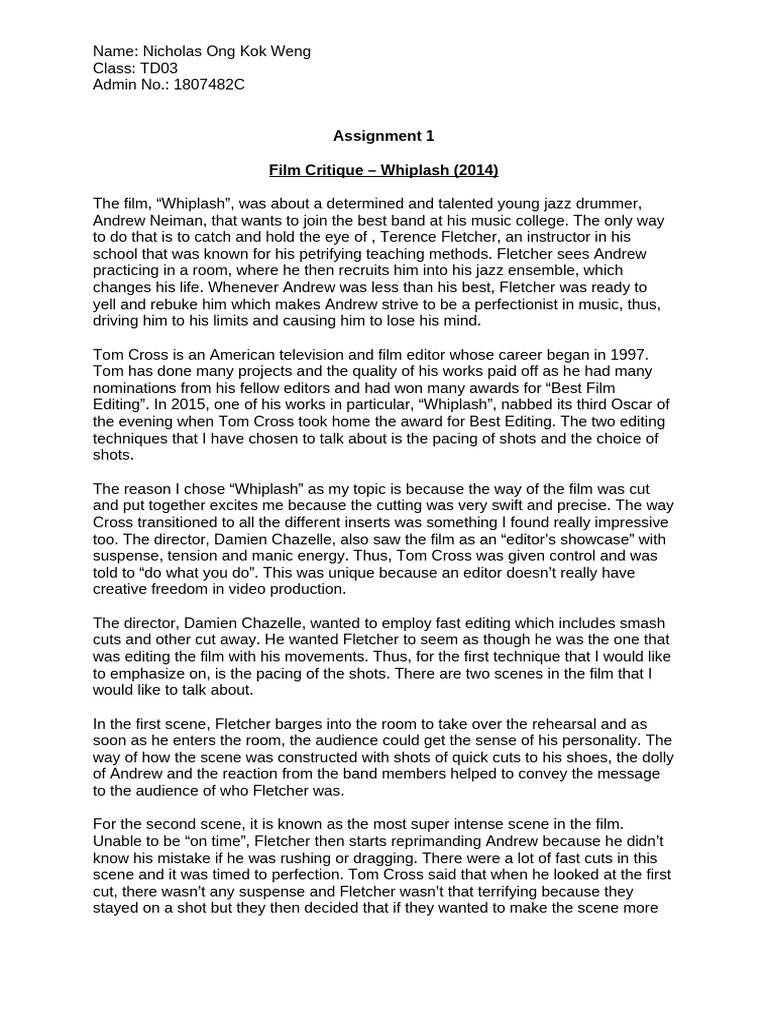 Video Editing - Assignment 1 | PDF