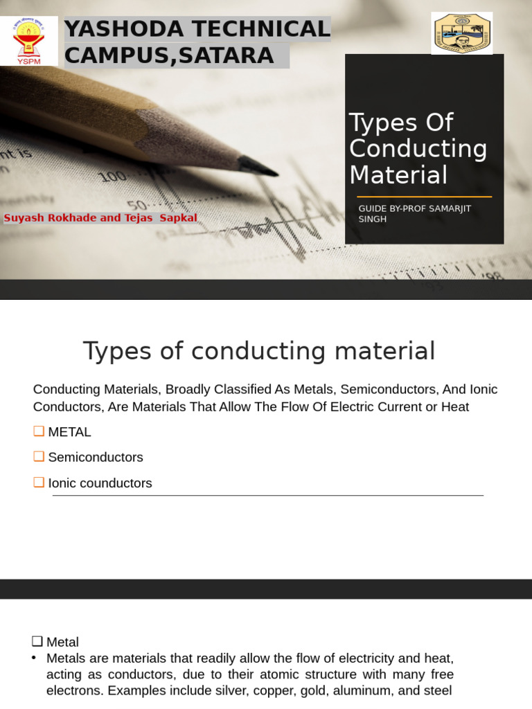 Types of Conducting Material IN EMD | PDF