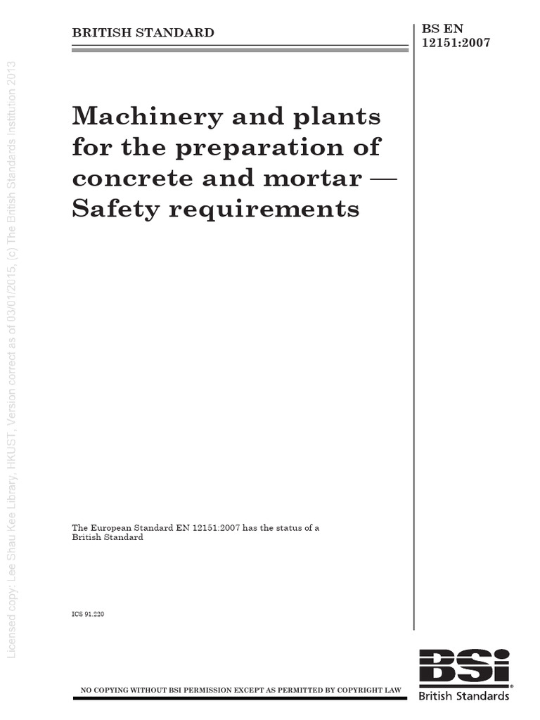 BS en 12151-2007 | PDF | Regulation