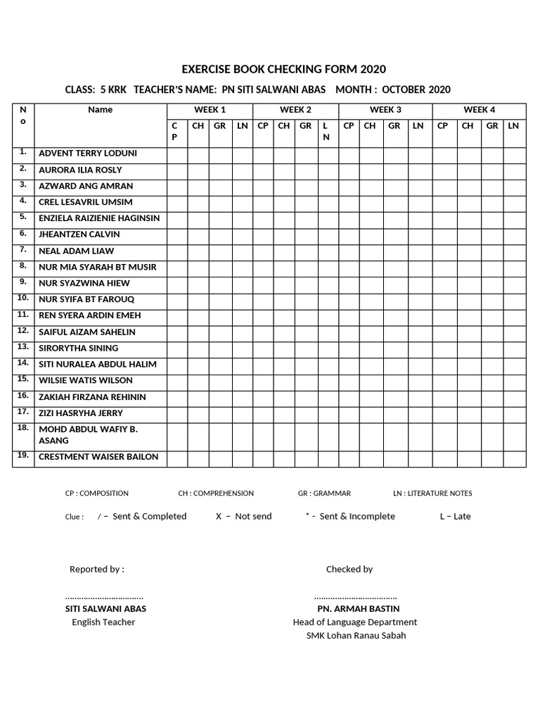 5 KRK Exercise Checking 2020 | PDF
