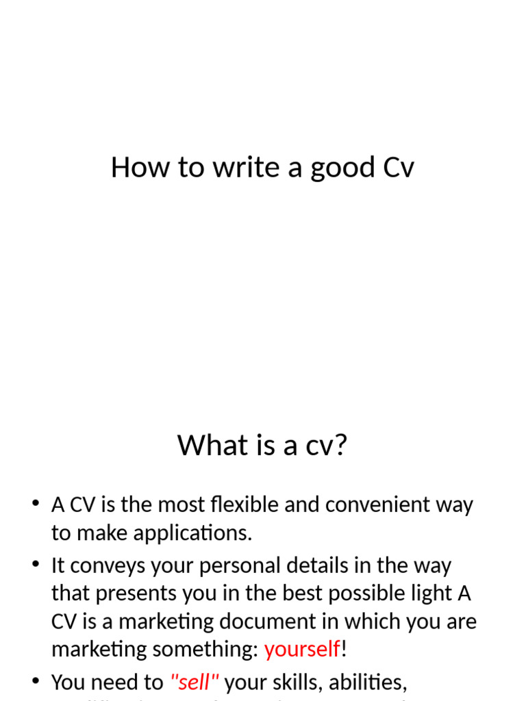 Essential CV Writing Guide | PDF