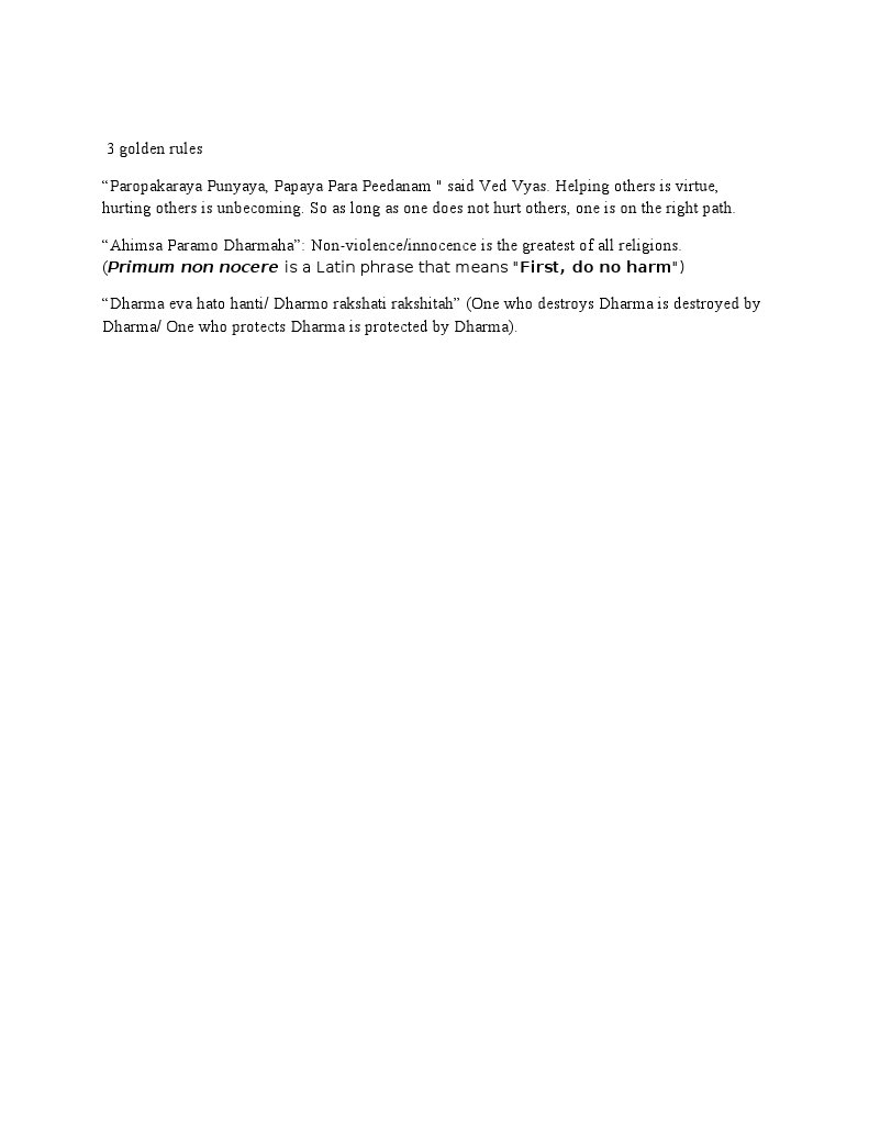 3 Golden Rules | PDF | Ahimsa | Hindu Philosophy