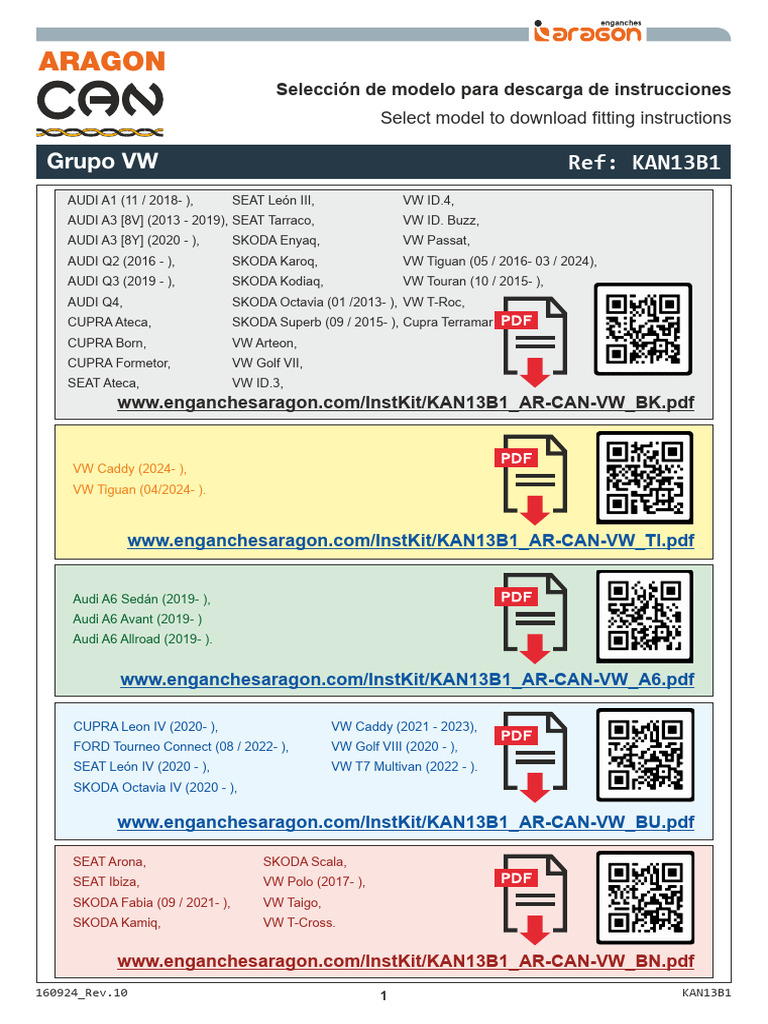 KAN13B1 AR-CAN-VW List Aplic | PDF