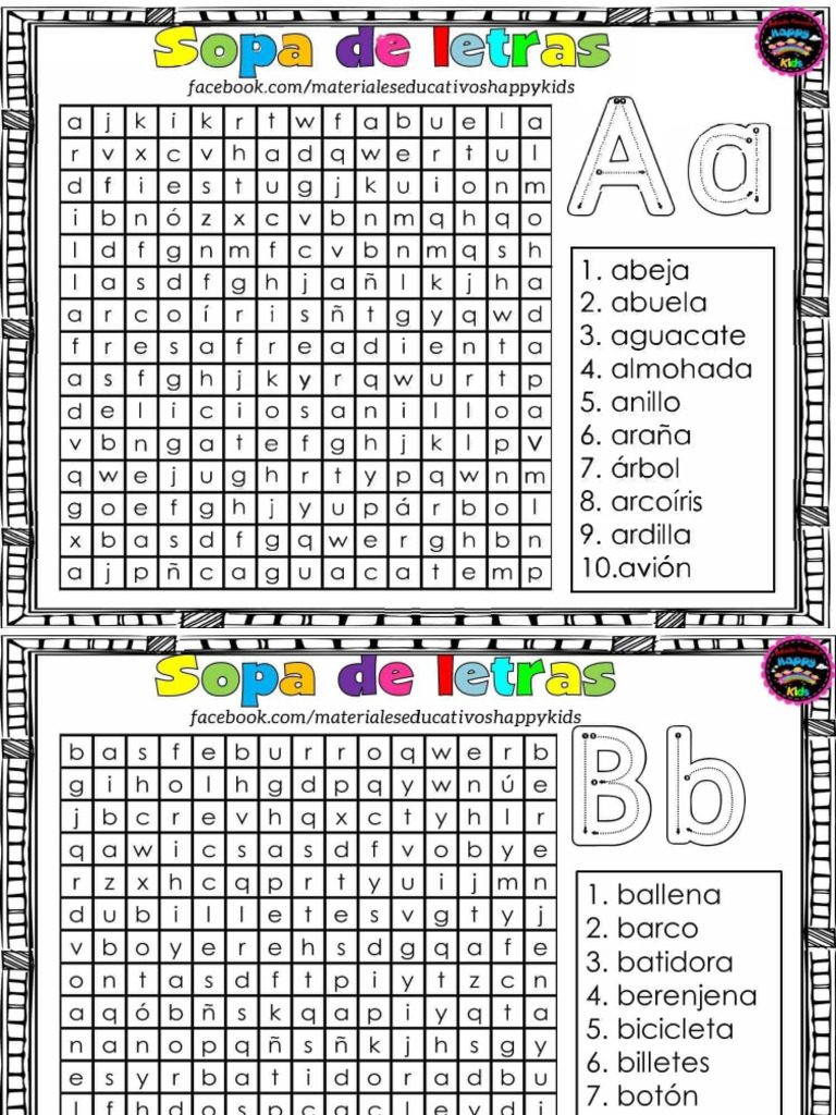 Sopa de letras educativas para niños | PDF | Ajedrez | Teoría del ajedrez