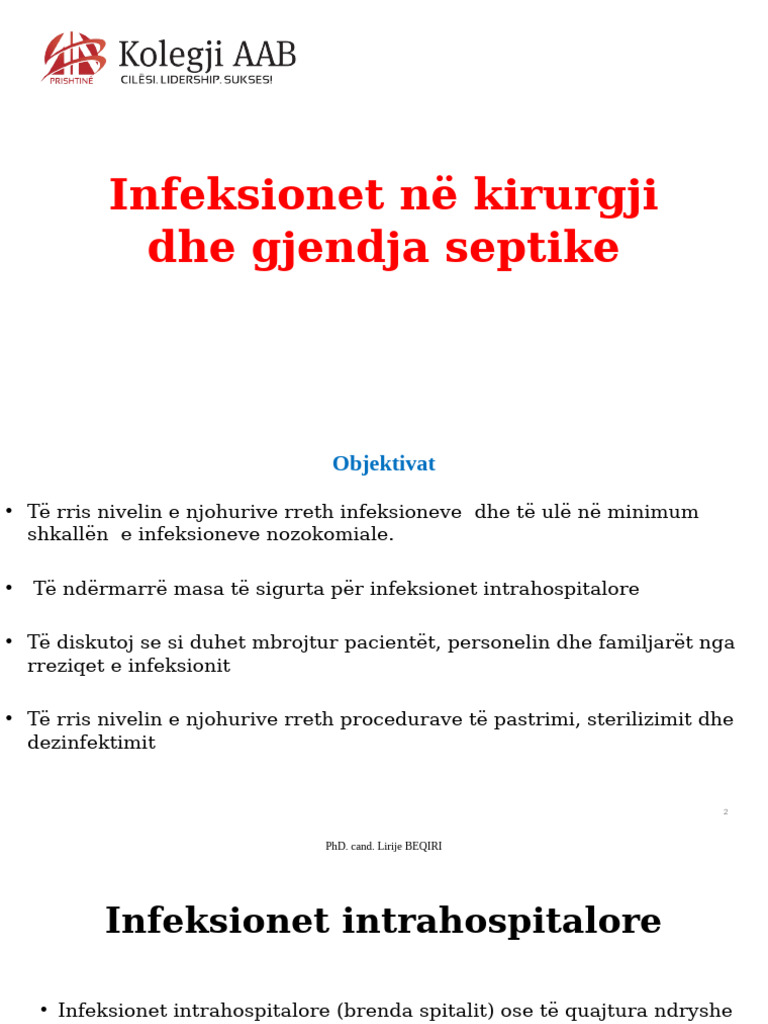 Infeksionet, Gjendja Septike Msimi 10 | PDF