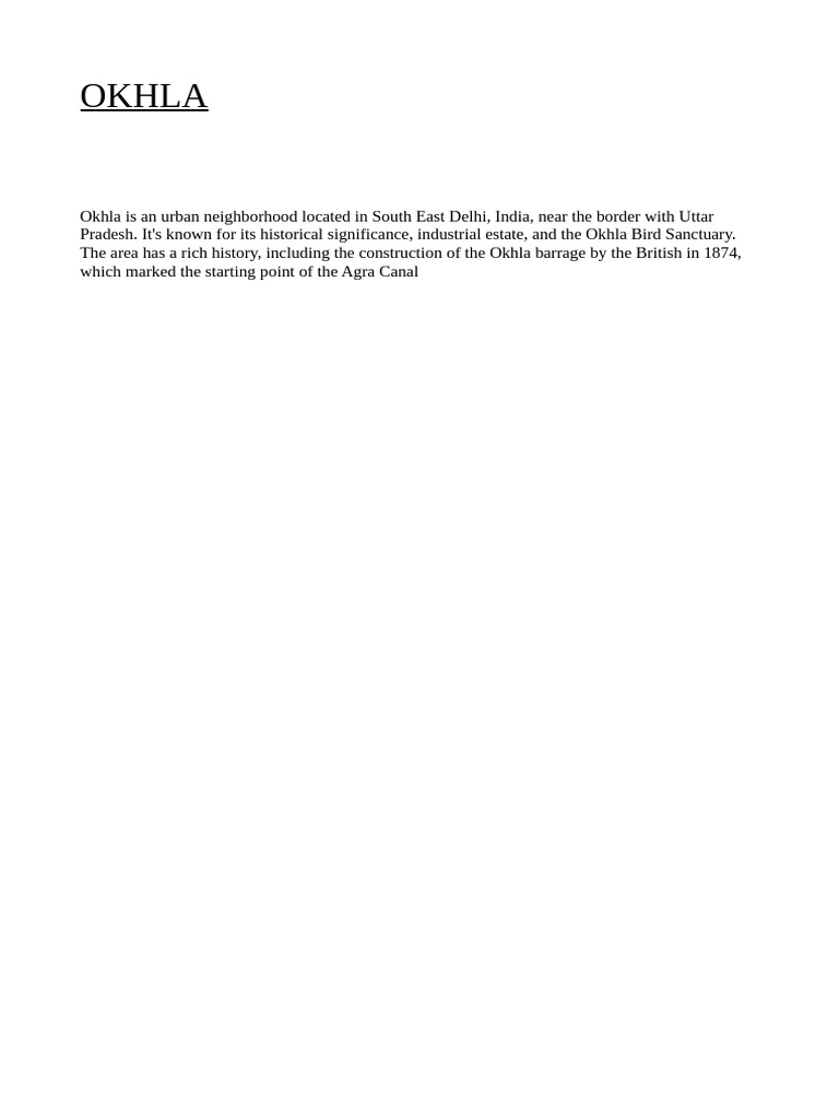 Okhla | PDF
