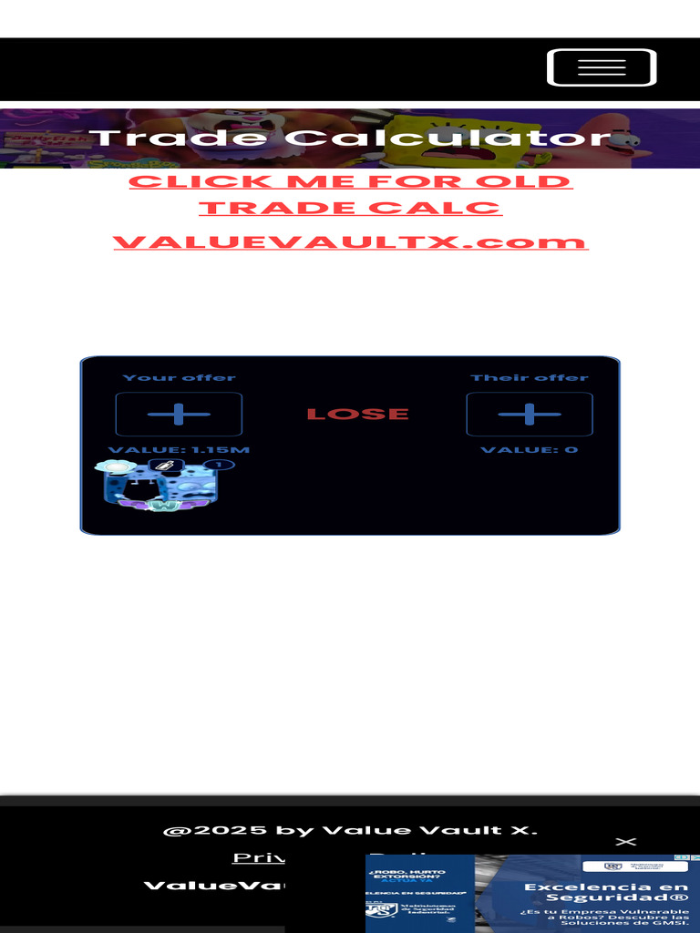 SBTD Trade Value Calculator | PDF
