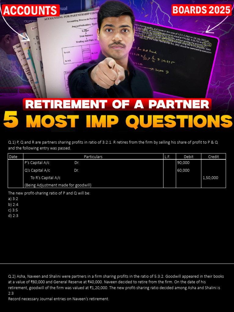 Retirement of a Partner Top 5 Questions | PDF | Debits And Credits ...