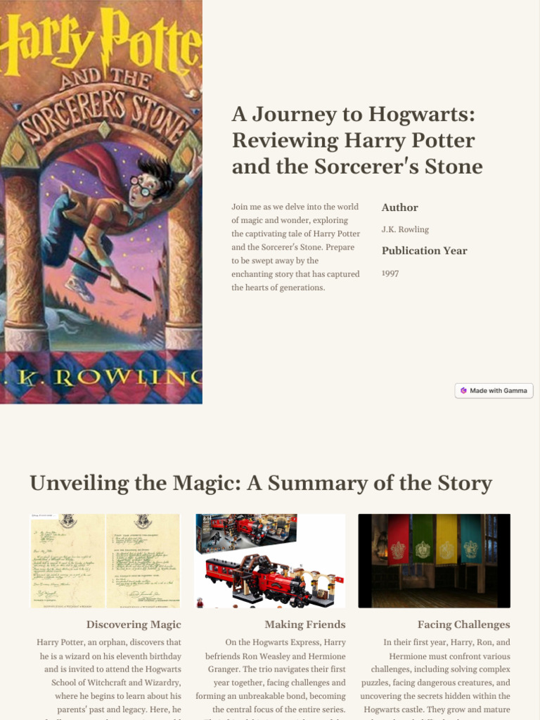 Harry Potter and the Sorcerer's Stone Review | PDF | Magician (Fantasy ...