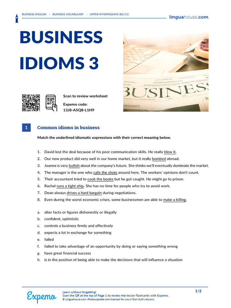 business-idioms-3-british-english-student-ver2 | PDF