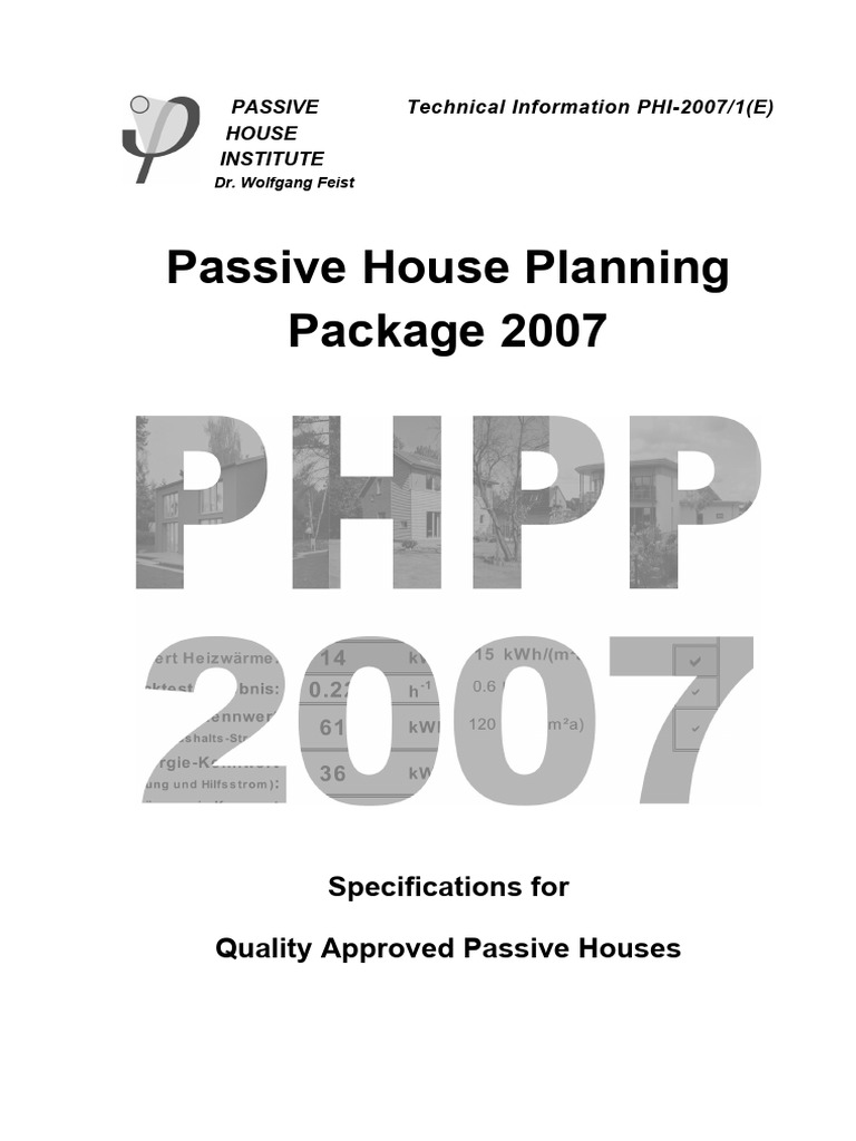 PHPP Demo Contents Manual | PDF | Heat Transfer | Solar Energy