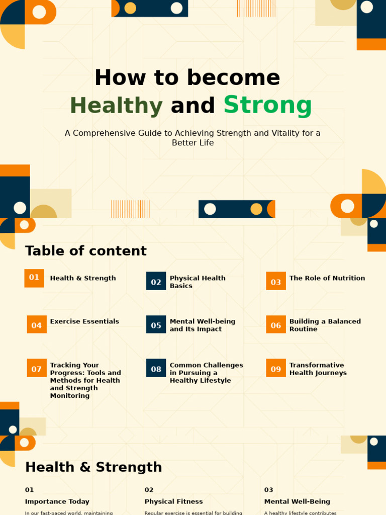 How To Become Healthy and Strong | PDF | Strength Training | Physical ...