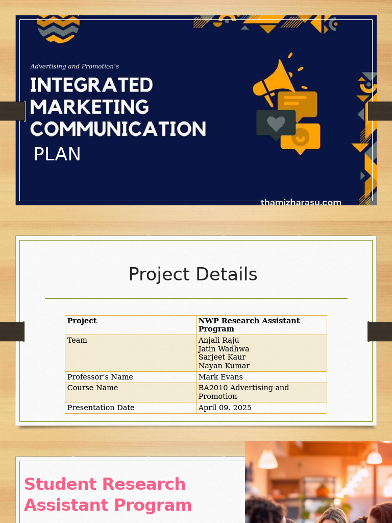 Marketing Plan For Student Research Program Pdf Motivation