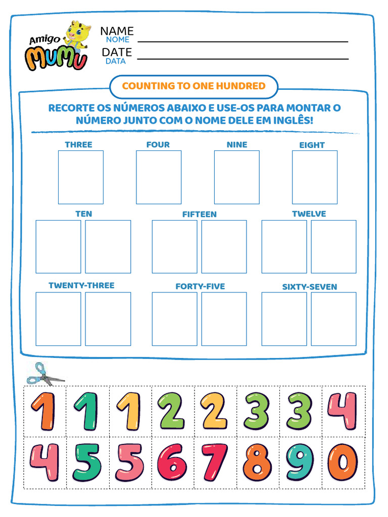 Contando de 1 A 100 em Ingles | PDF