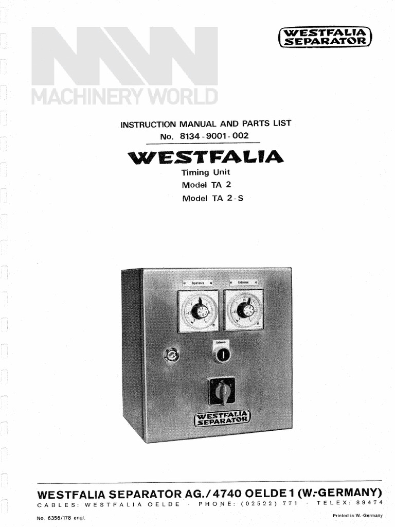 Westfalia-TA-2-2-S | PDF