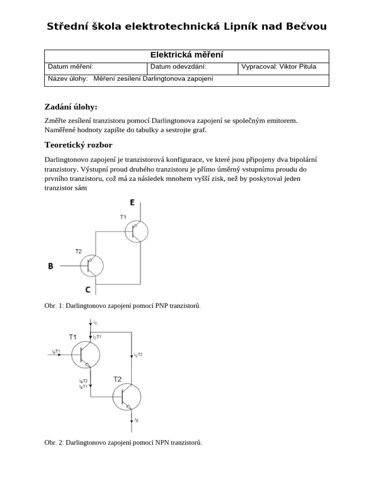 Darlingtonove Zapojeni Pitula | PDF