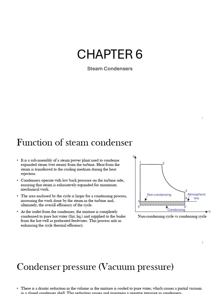 CHAPTER 6 - Steam Condensers - v2 | PDF | Heat Exchanger | Steam