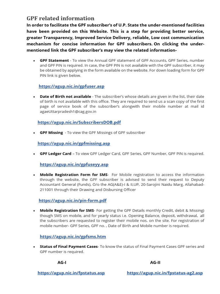 GPF Related Information 064e88b1d823801 84196844 | PDF | Service ...