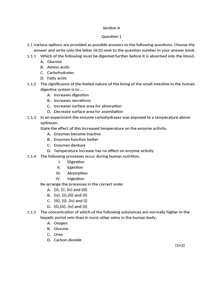 Animal Nutition Test 2024 | PDF | Pancreas | Fat