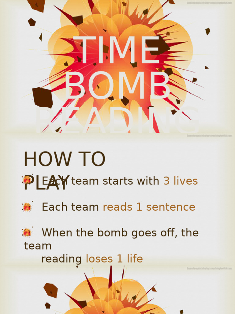 Time Bomb Reading Game Rules | PDF
