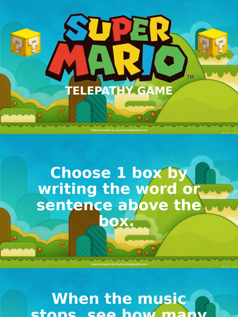 Super Mario Telepathy Game | PDF