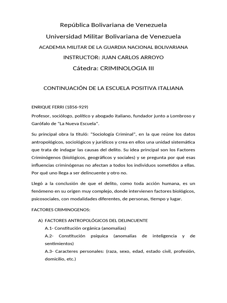 Criminologia III 1 | PDF | Criminología | Crímenes