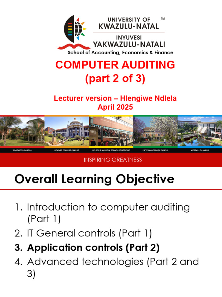 Week 7 - Computer Auditing (Part 2 of 3) Slides - Lecturer Version | PDF | Analytics | Internal ...
