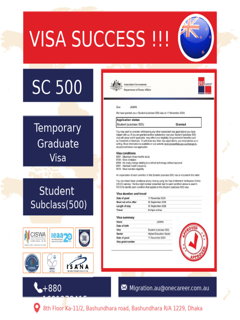 SC 500 Visa Application Guide | PDF