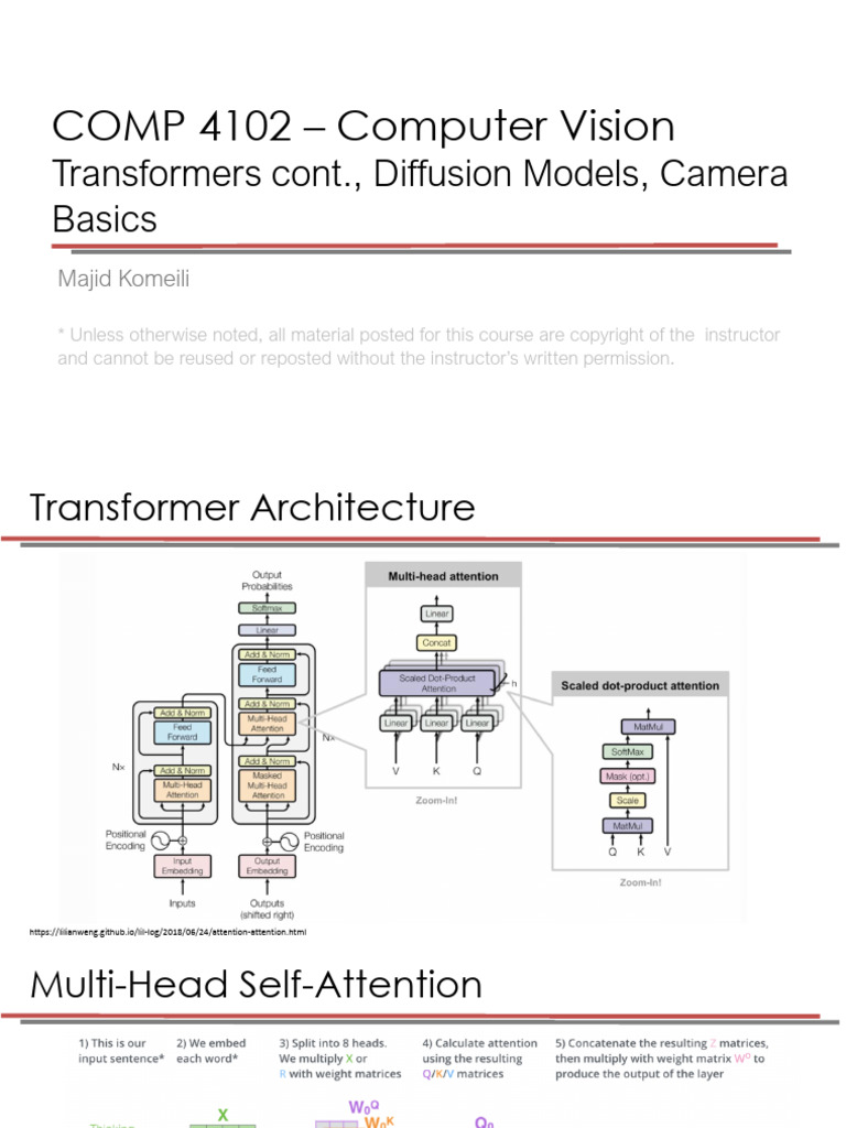 Lec18 ViT Diffusion Camera Basics | PDF | Aperture | Vision