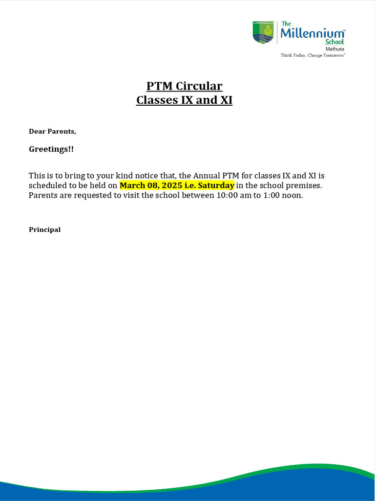 PTM Circular Classes IX and XI | PDF