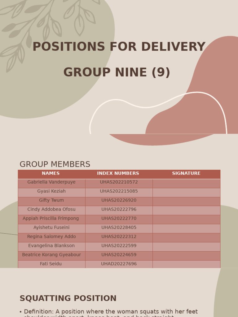 Optimal Labor Positions for Delivery | PDF | Childbirth | Midwifery