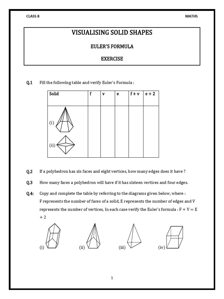 8math10 Euler Formula - Ex | PDF