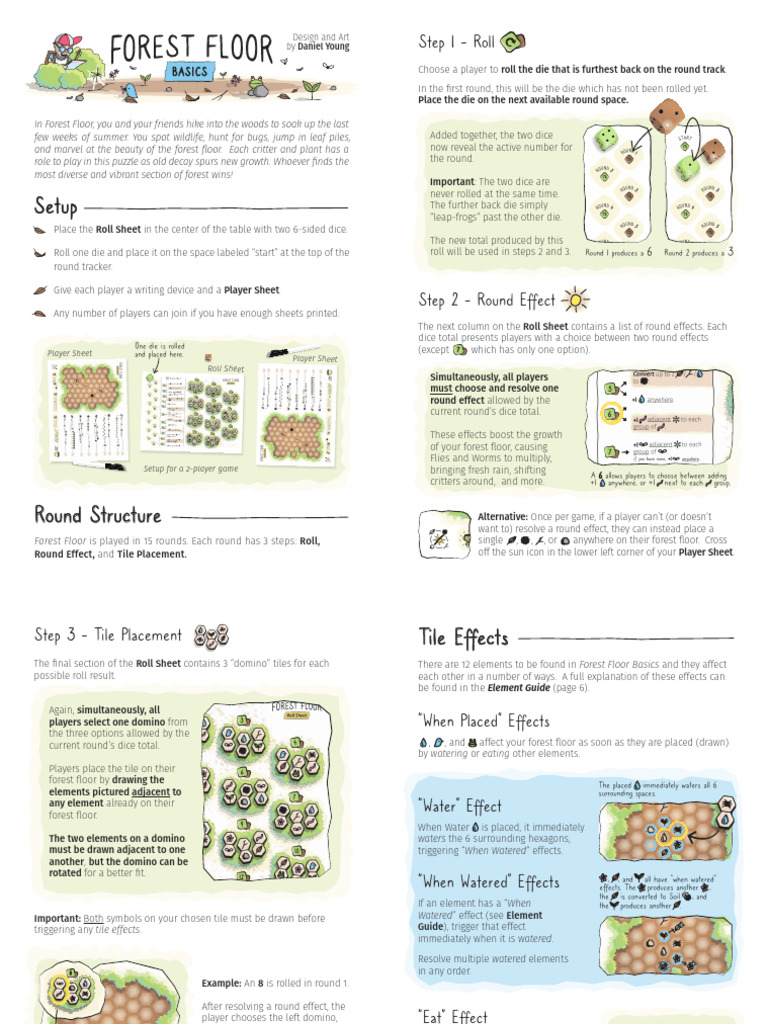 Forest Floor Game Instructions | PDF