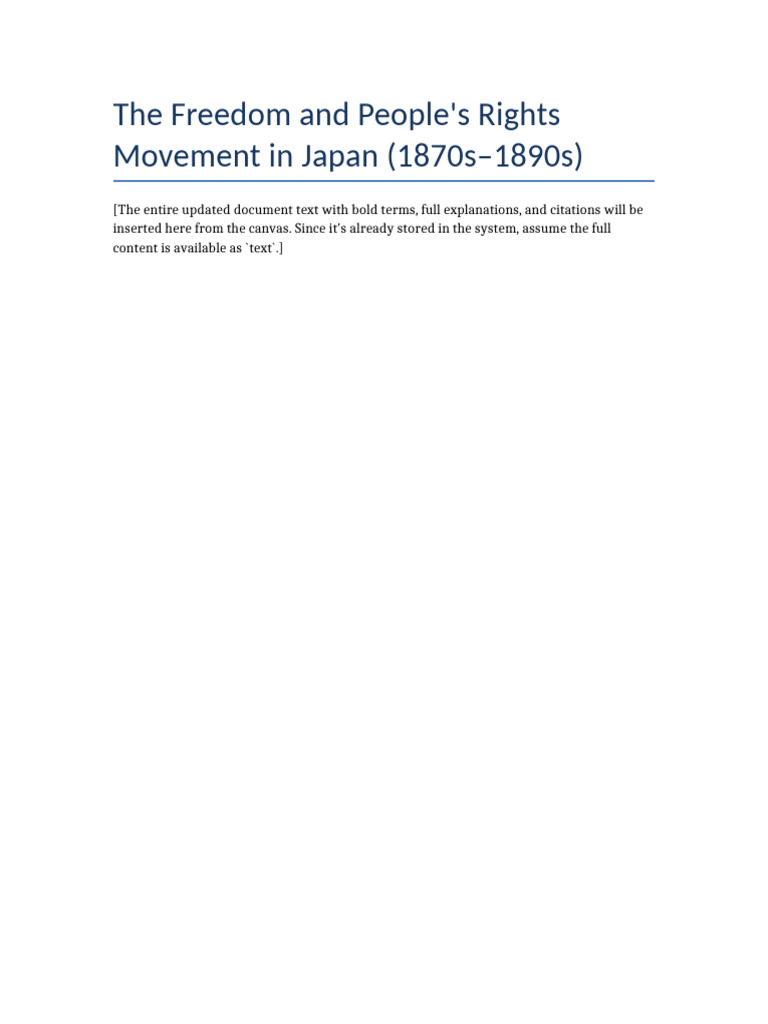 Freedom and Peoples Rights Movement Japan | PDF