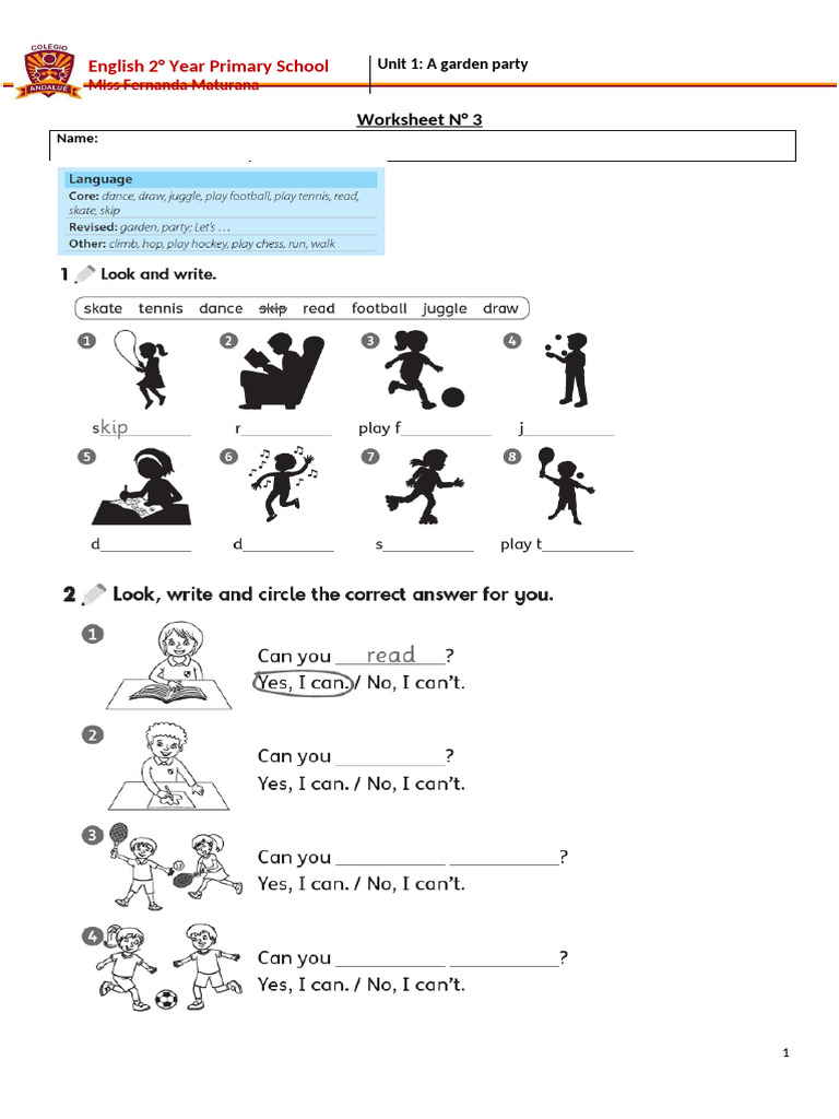 Garden Party Worksheet for 2nd Grade | PDF