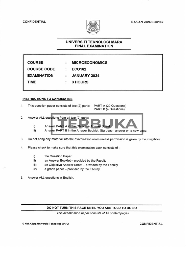 Eco162 Jan 2024 | PDF