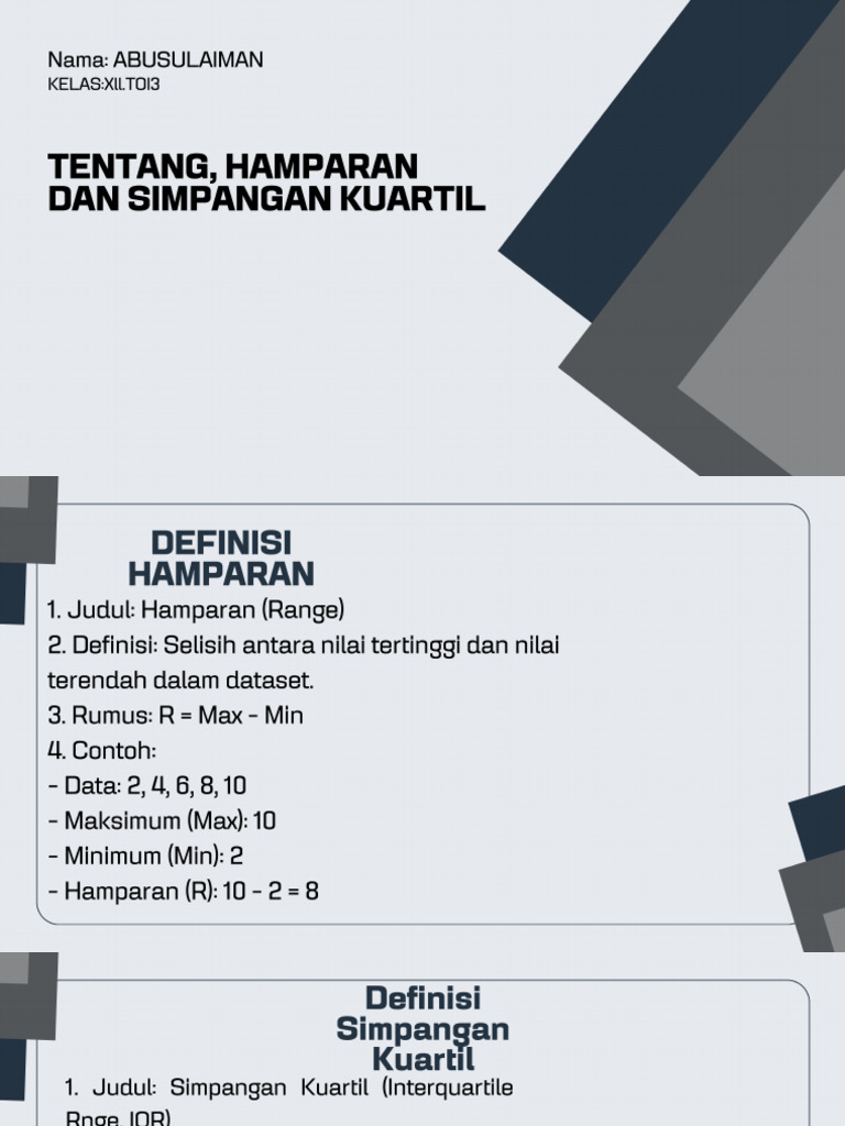 Hamparan Dan Simpangan Kuartil | PDF