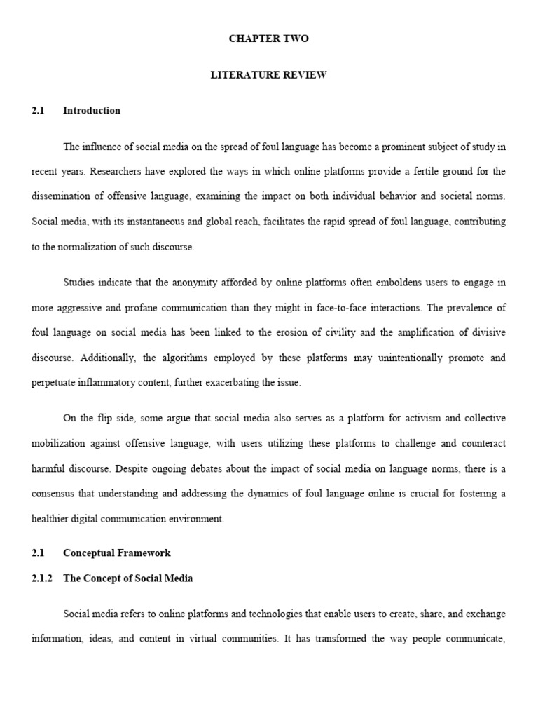 Impact of Social Media on Foul Language | PDF | Social Media | Popular ...