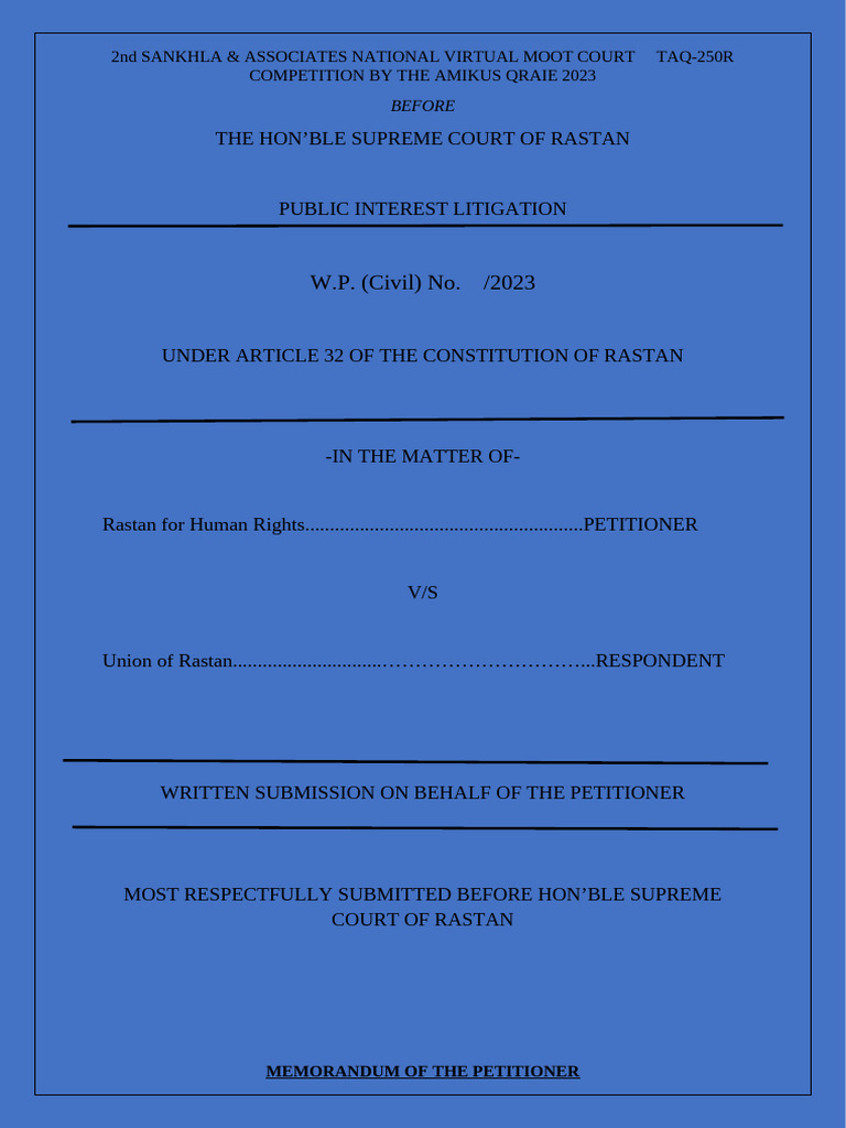 National Virtual Moot Court Submission | PDF