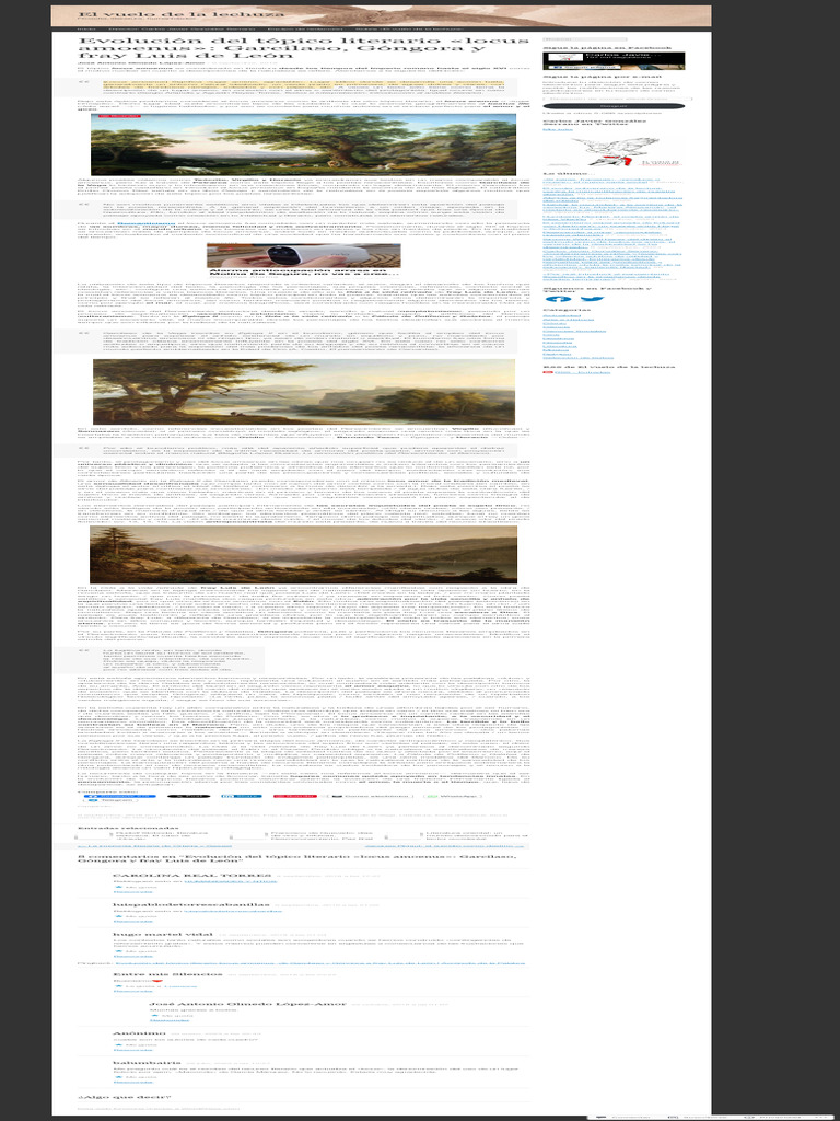 Evolución del tópico literario «locus amoenus» Garcilaso, Góngora y fray Luis de León El vuelo ...