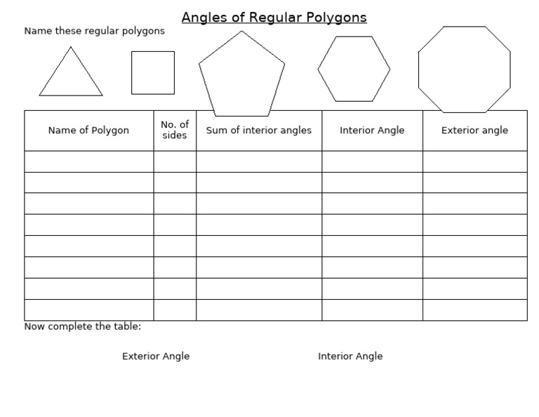 Polygon Angles | PDF
