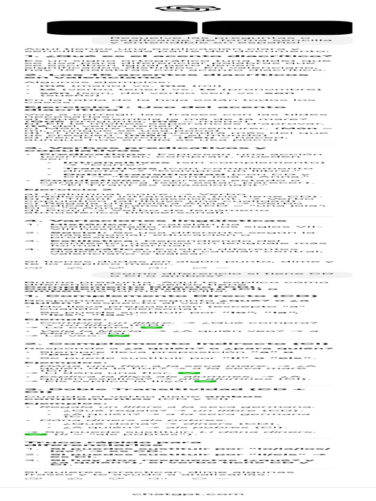 Acento Diacrítico y Verbos | PDF