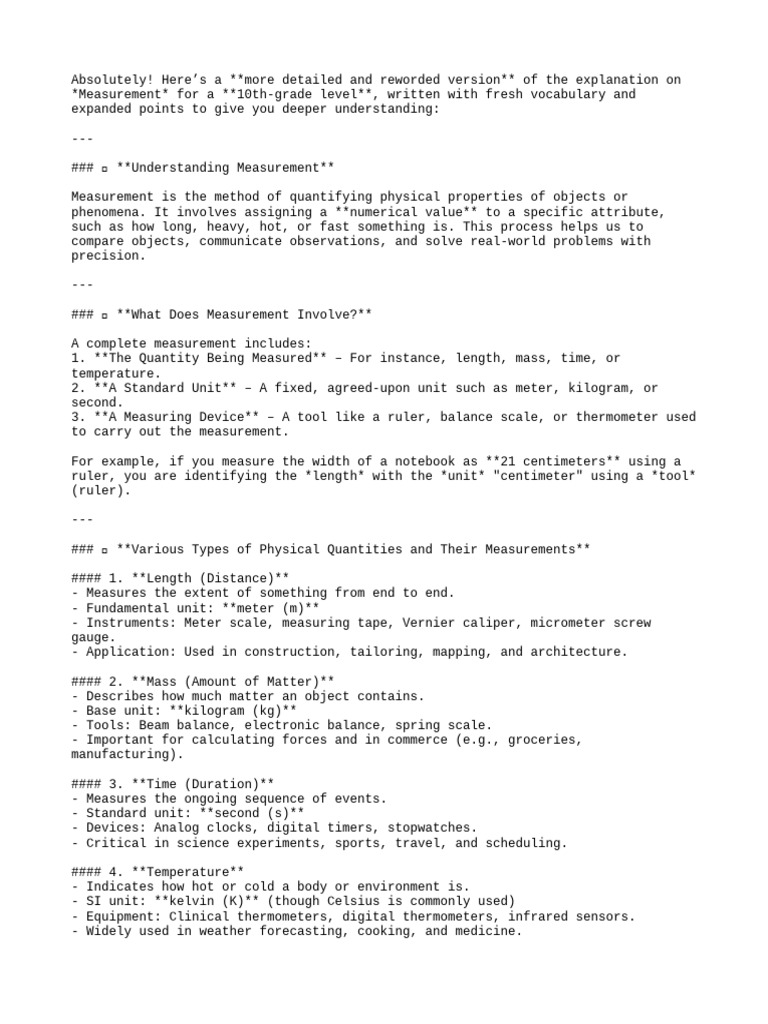 Measuremtn Through Another Perspetcion | PDF | Measurement | Accuracy ...