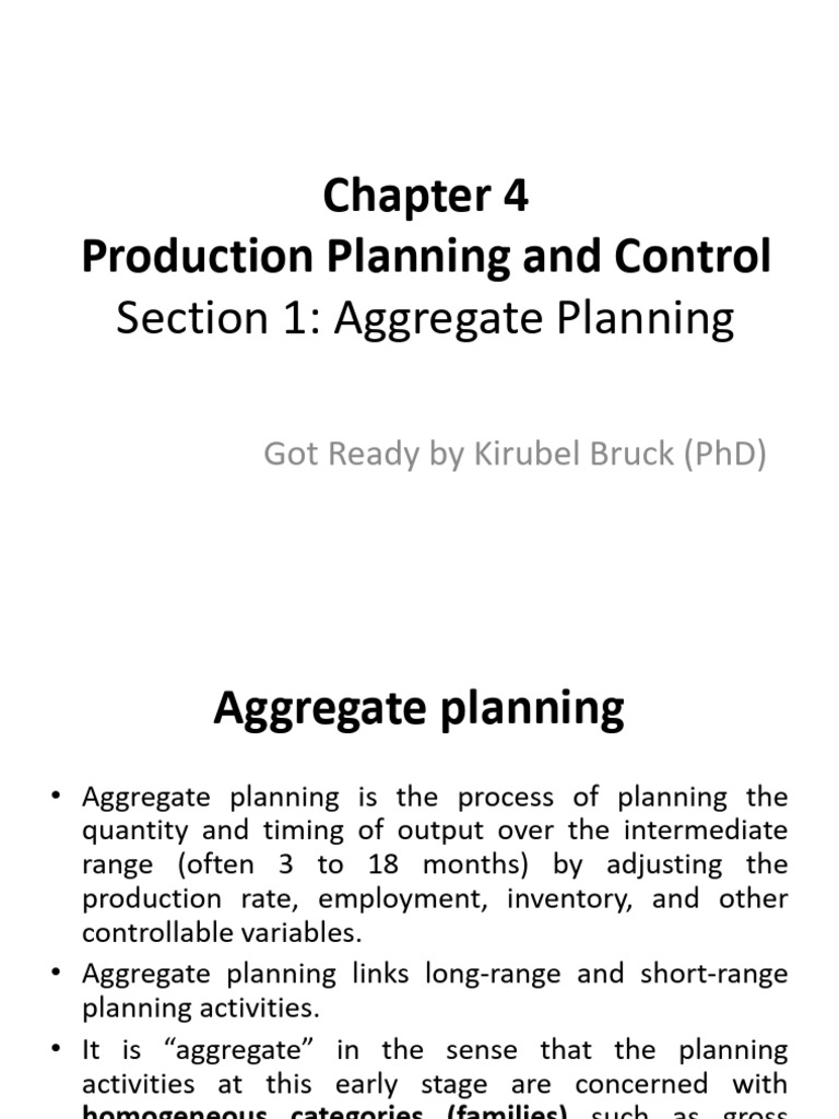 Aggregate Planning Strategies Explained | PDF | Demand | Inventory