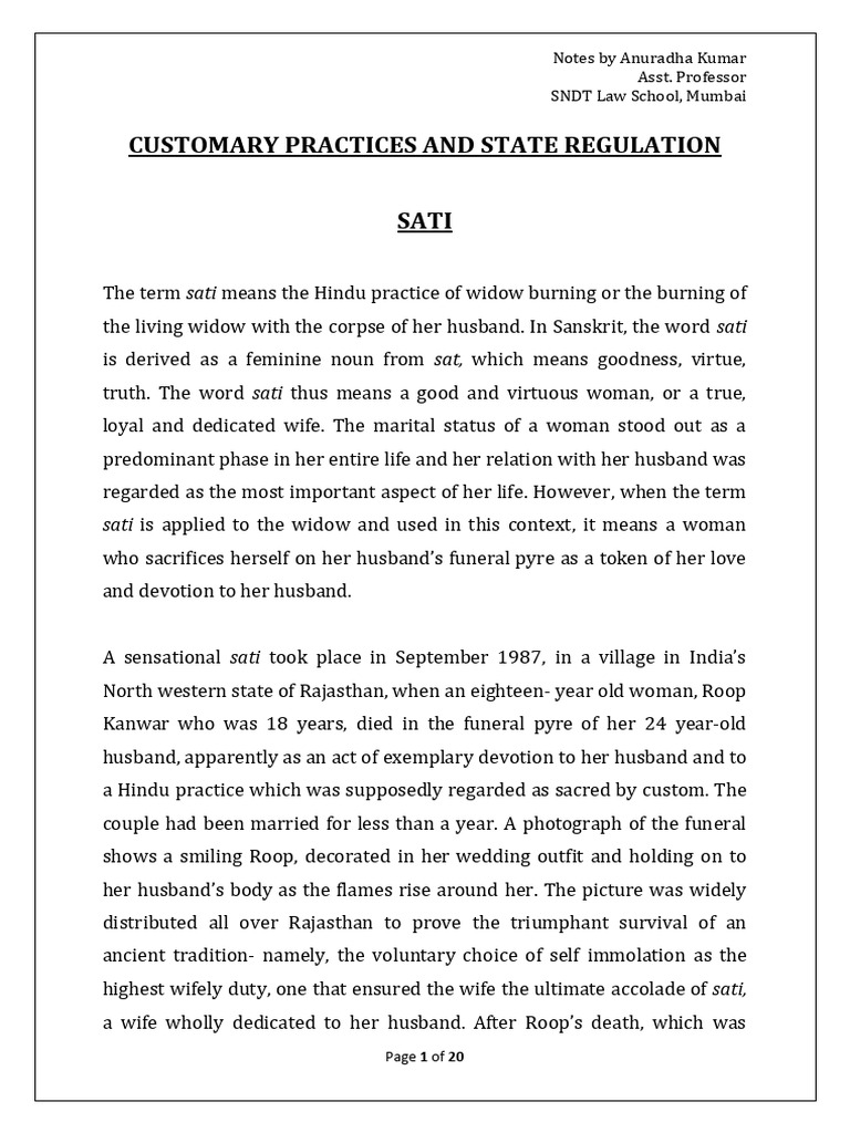 Notes On Customary Practices and State Regulations | PDF | Marriage ...