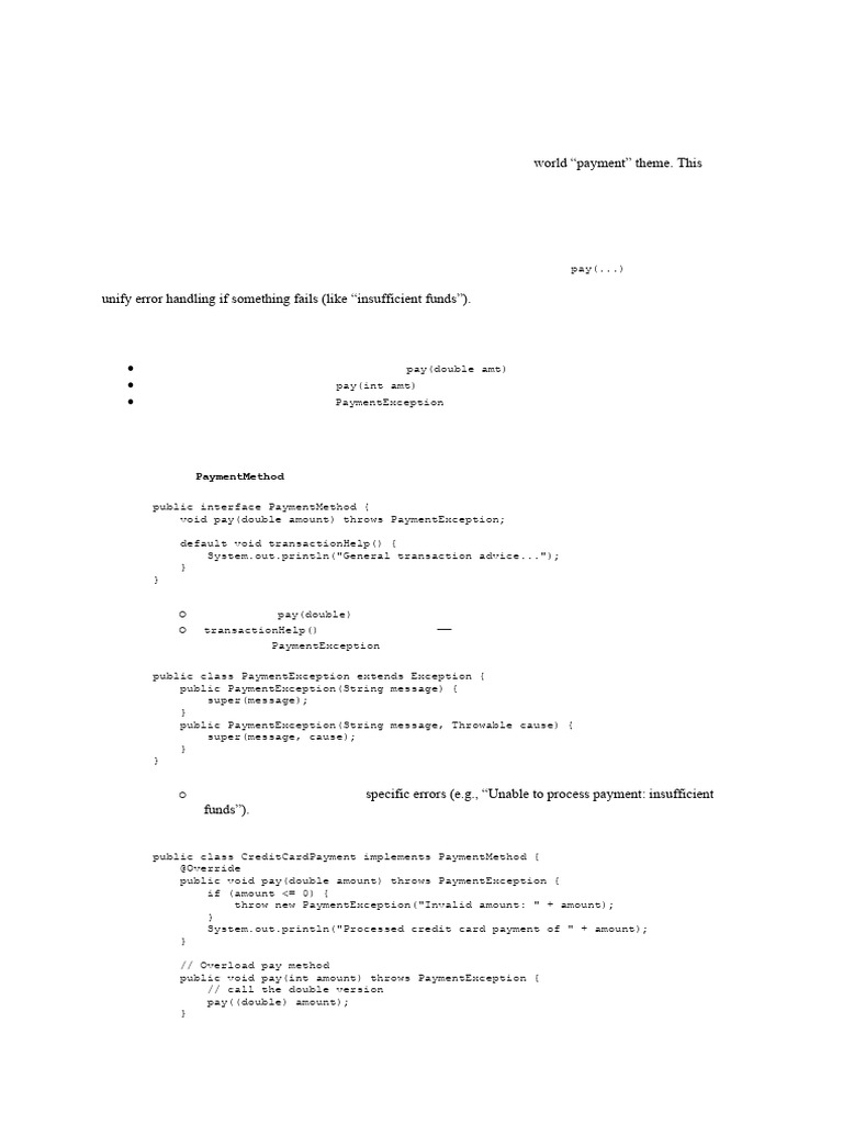 Week 9 Lecture 3 - Payment System Demo | PDF | Method (Computer Programming) | Software Development