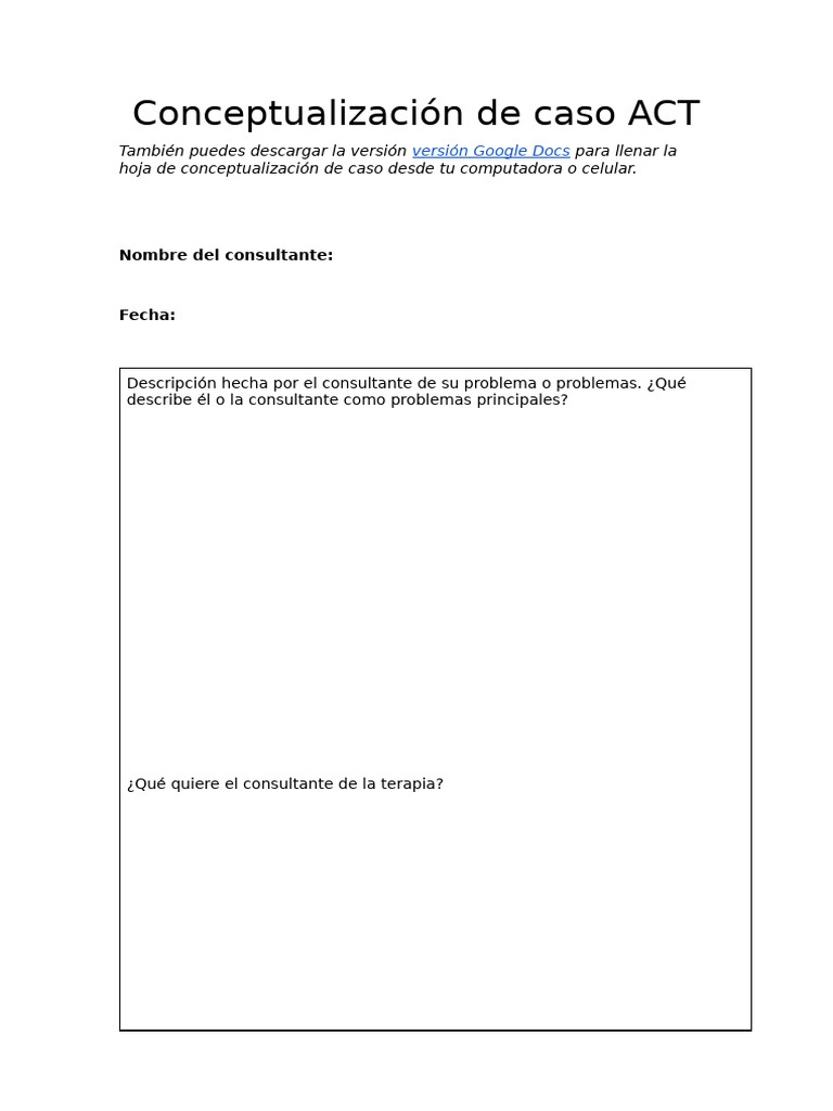 Creación Guía Act W | PDF | Psicoterapia | Pensamiento